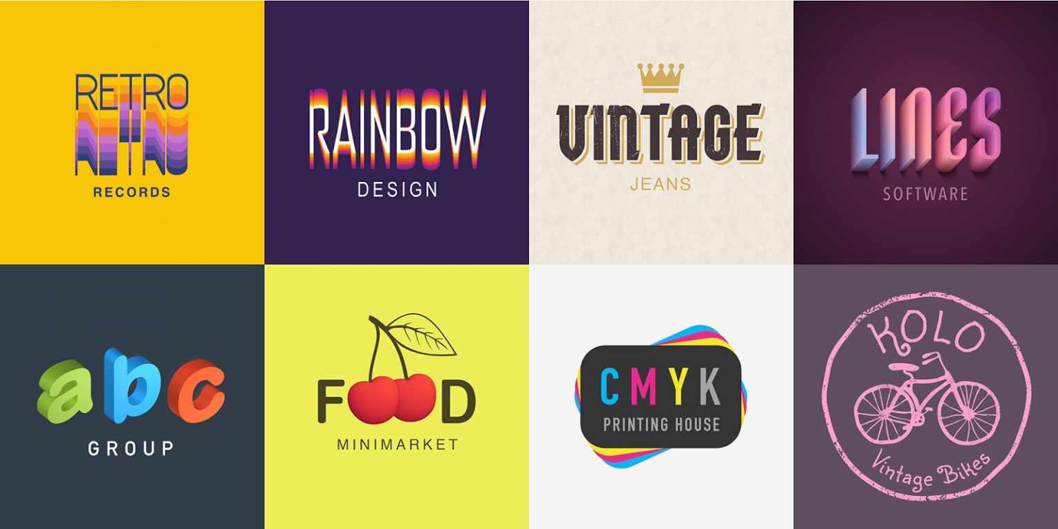 Logo Design With Wonderful Creative Art Text on a Mac